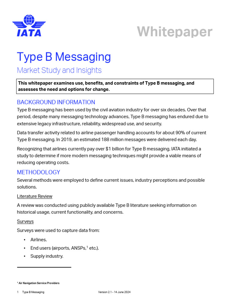 Type B Messaging Market Study | PDF | Computer Network | Interoperability