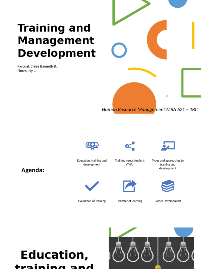 Training and Management Development Pascual and Flores | PDF | Learning | Evaluation