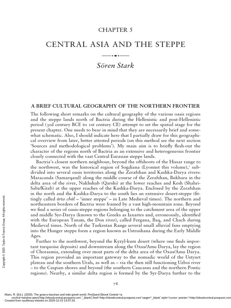 Stark Soren Central Asia and The Steppes | PDF | Achaemenid Empire | Coins