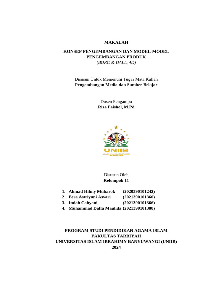 Model 4D dalam Pengembangan Produk | PDF