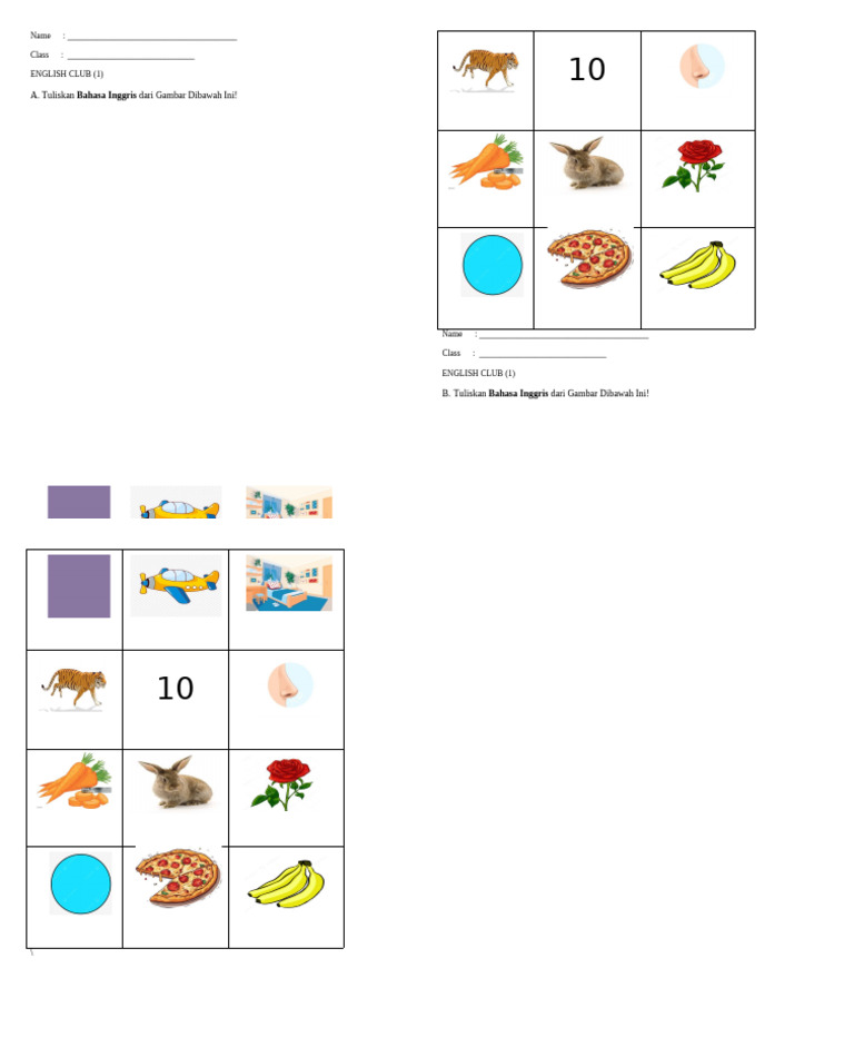 English Club 1 - Penilaian | PDF