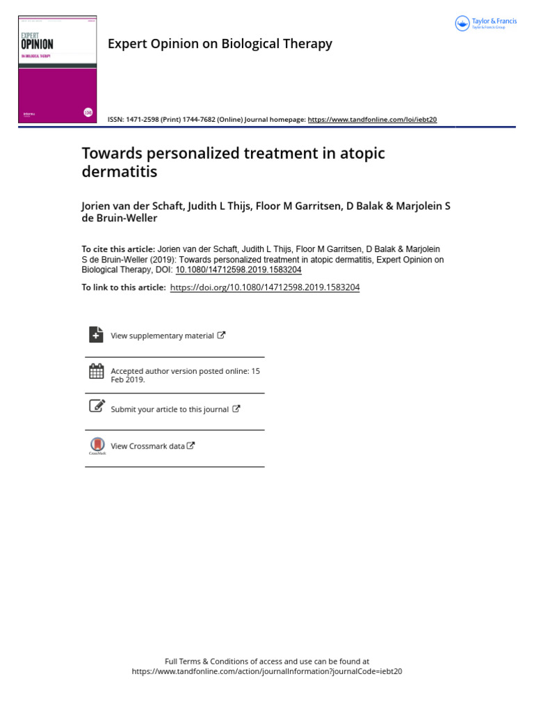 21 Towards personalized treatment in atopic | PDF | Pharmacogenomics ... 21 Towards personalized treatment in atopic | PDF | Pharmacogenomics ...