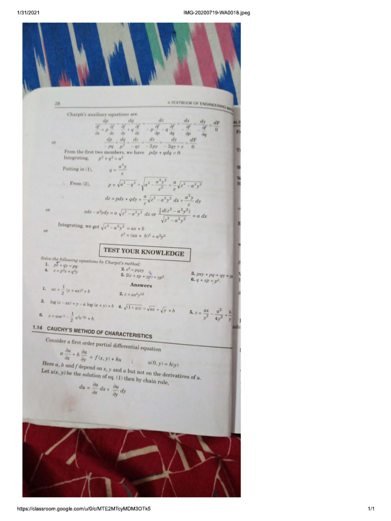 5) Maths Unit1 Extra Question Charpit's Method | PDF
