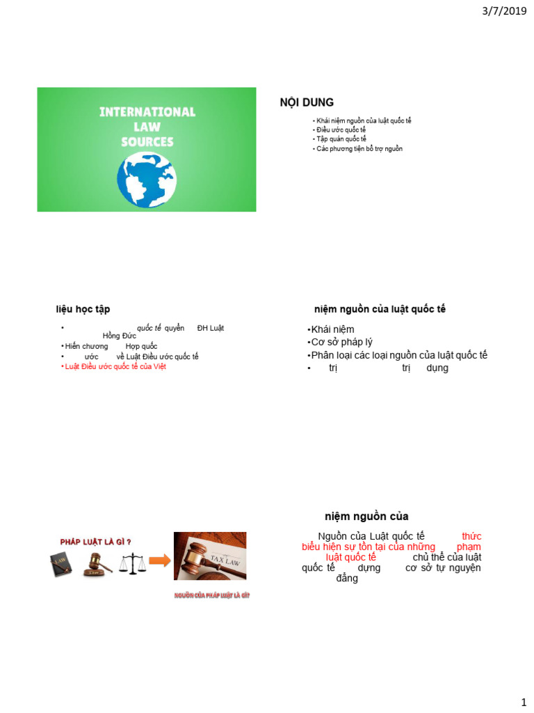 Chuong 2 Nguon Cua Luat Quoc Te | PDF