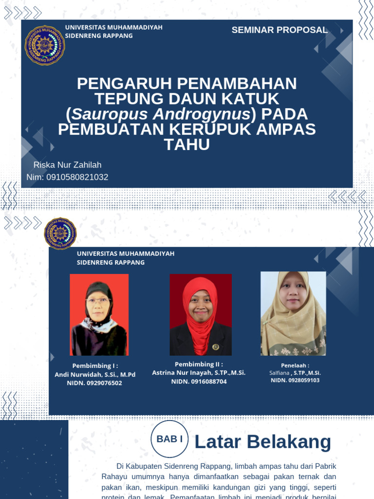 PPT seminar proposal riska | PDF