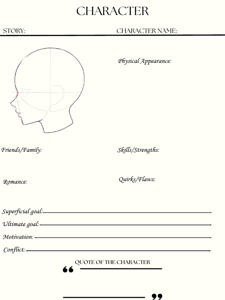 Character Sketchbook A5 | PDF | Social Psychology | Scientific Theories