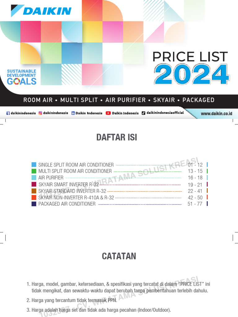 Pl24 Non VRV - BDG - 1032337 - Cv. Wiratama Solusi Kreasi | PDF