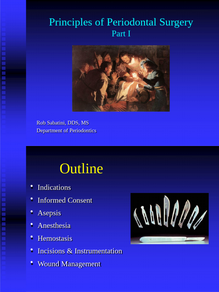 Periodontal Surgery Principles Explained | PDF | Periodontology | Surgery