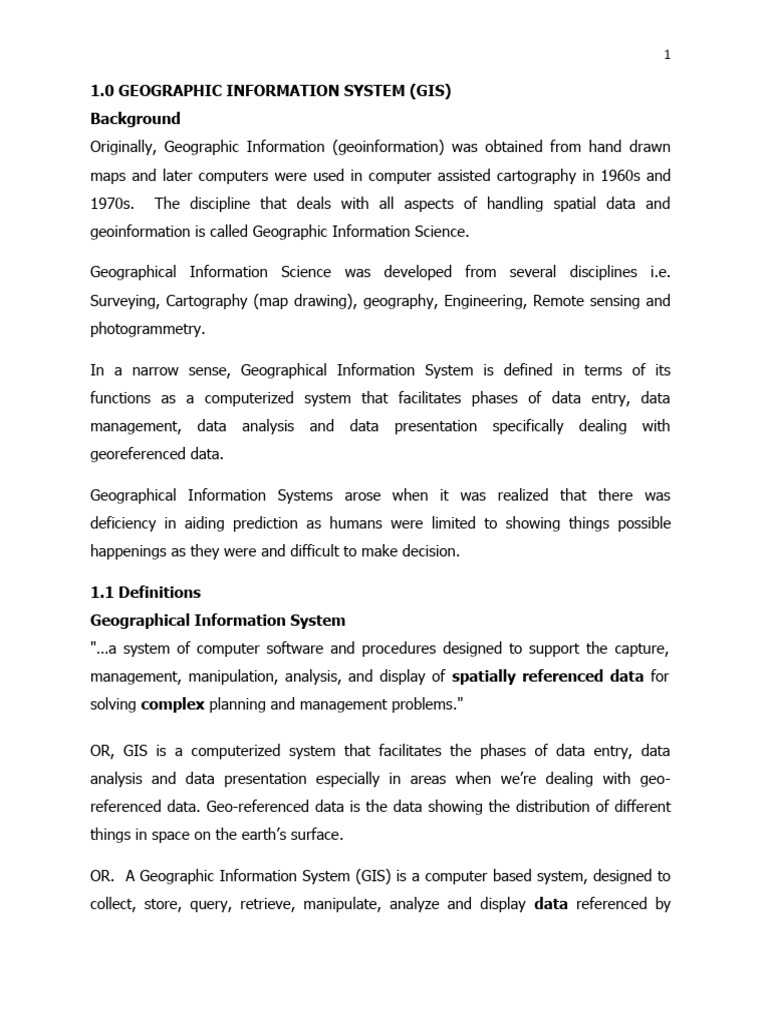 Principles and Applications of GIS-1-1 | PDF | Geographic Information ...