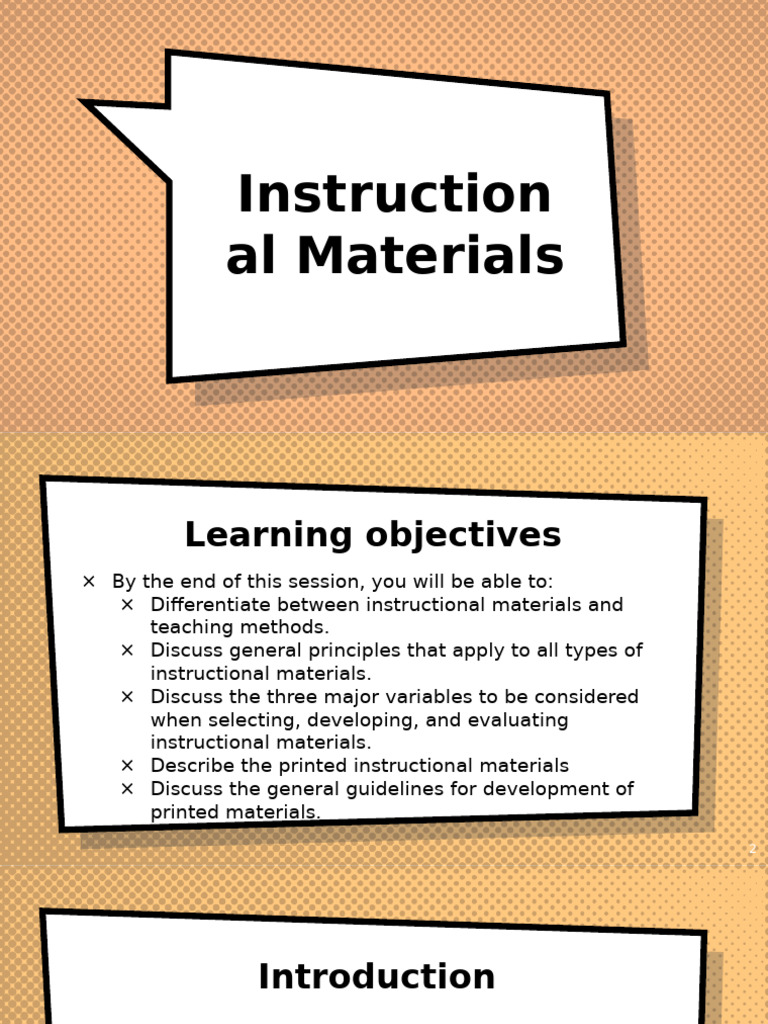Selecting Effective Instructional Materials | PDF | Learning ...
