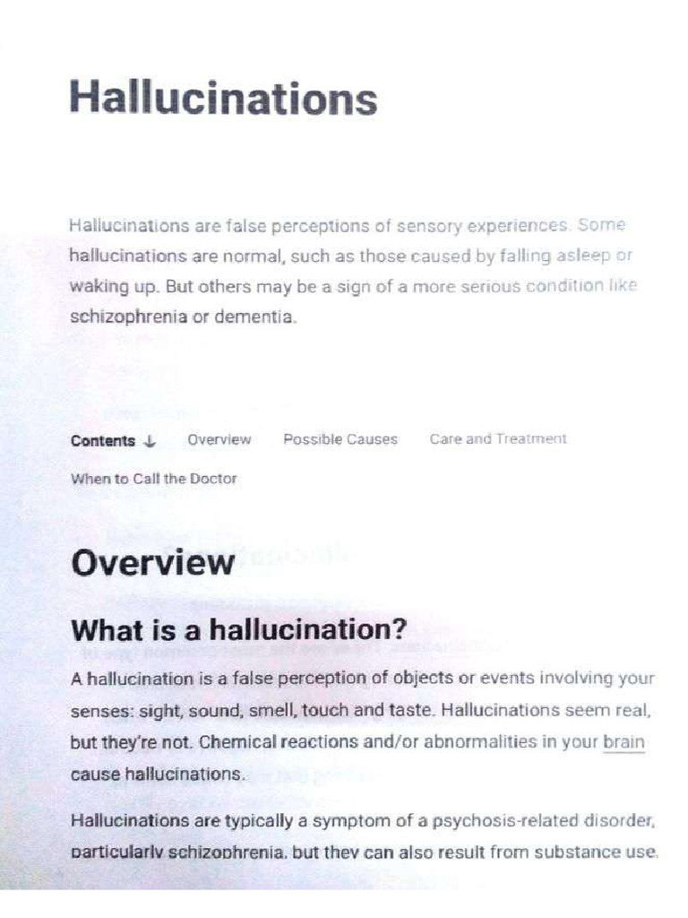 Hallucination | PDF