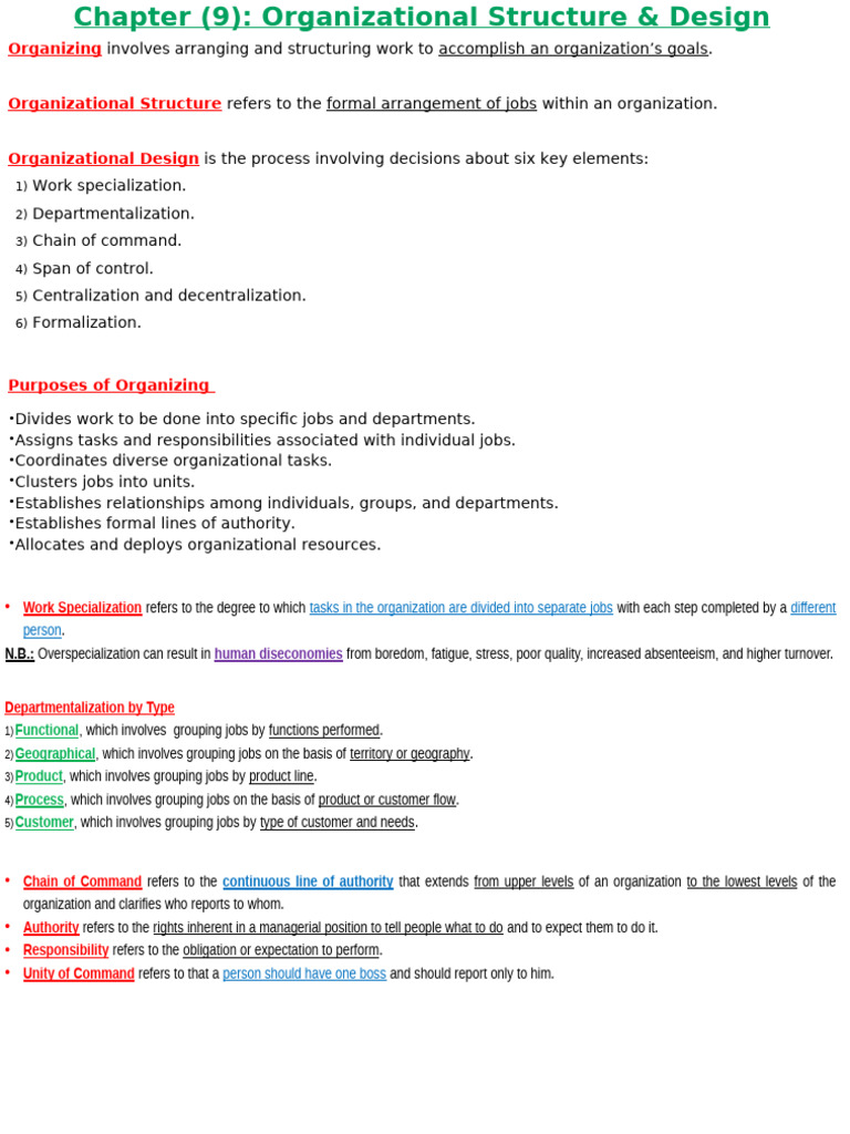 Organizational Structure Essentials | PDF | Organizational Structure ...