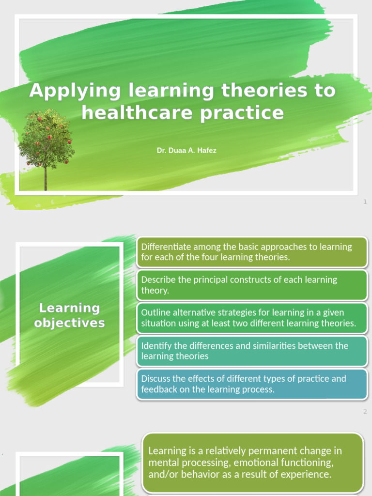 Applying learning theories | PDF | Learning | Behaviorism