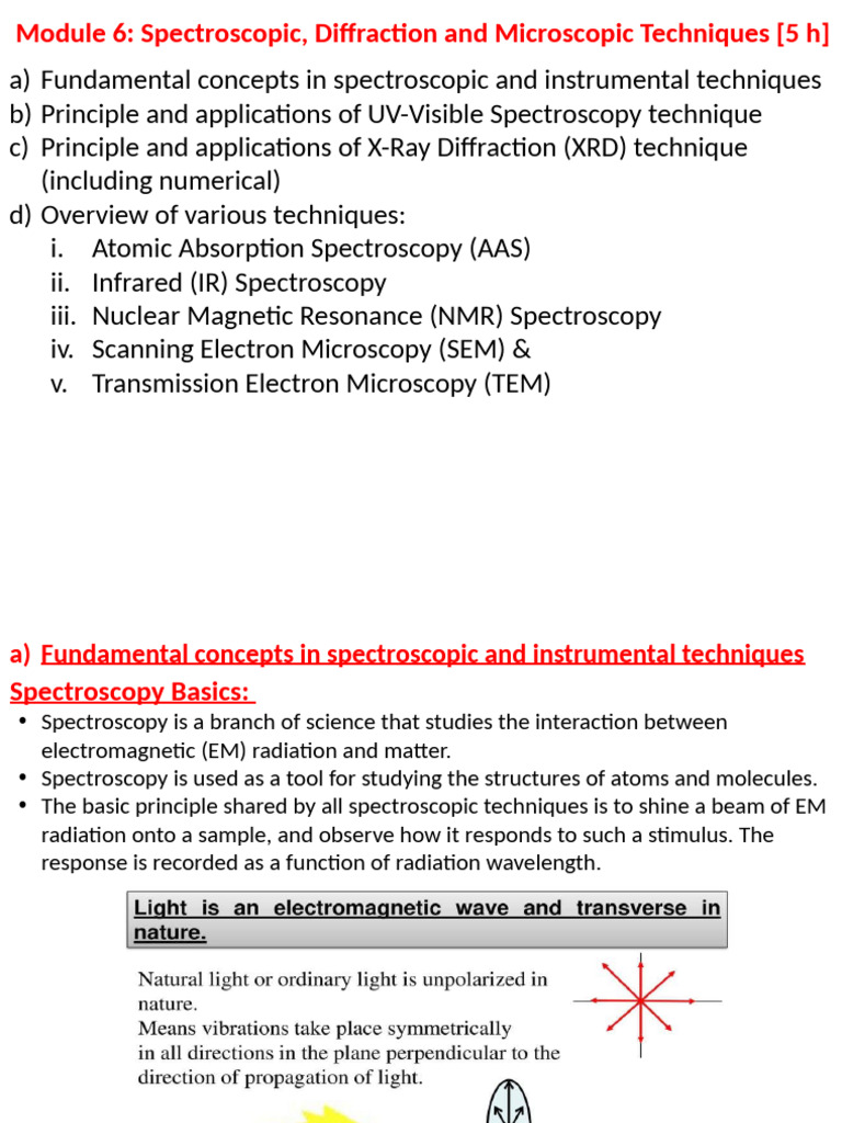 6th Module - Current (1) | PDF | Ultraviolet–Visible Spectroscopy ...