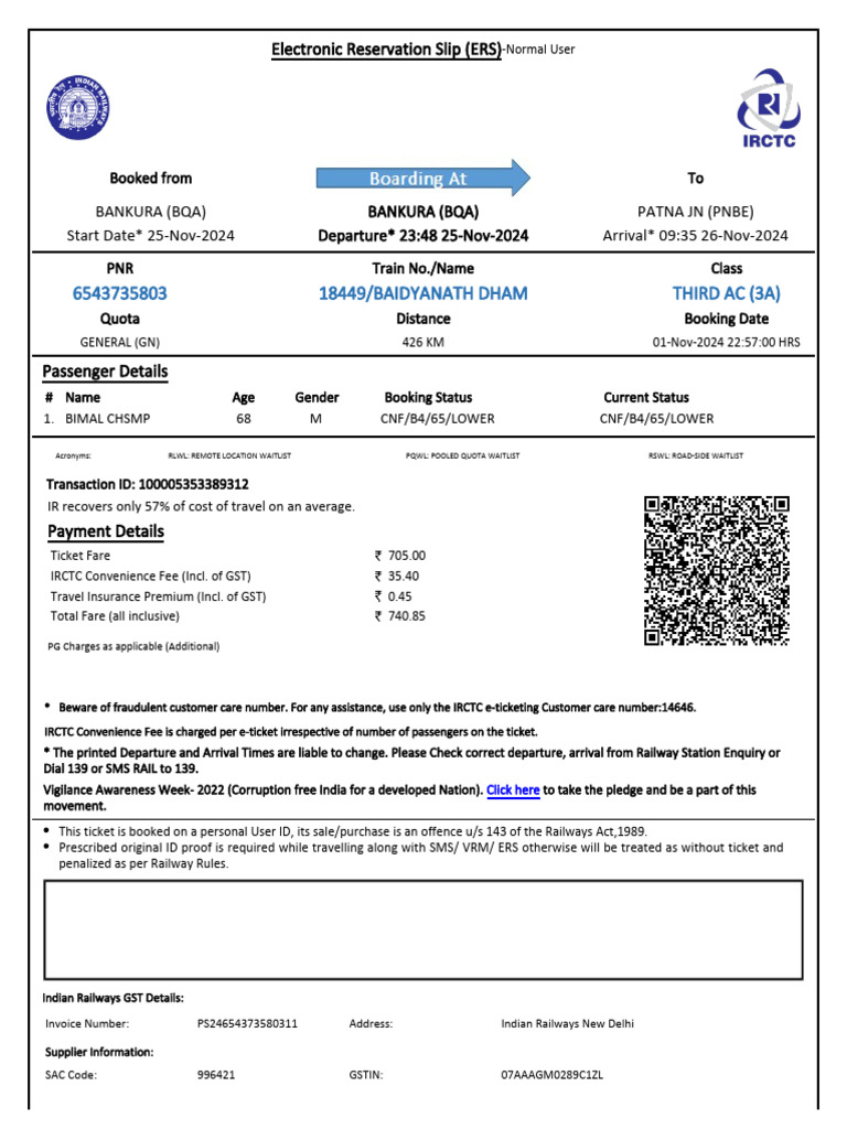 Dada Ticket | PDF | Identity Document