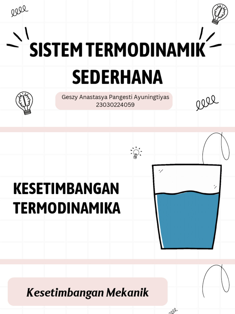 Termodinamika Sederhana | PDF