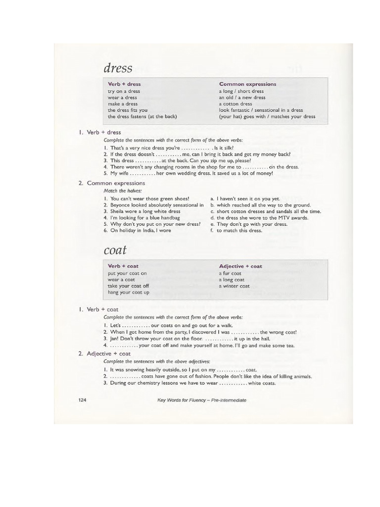 Collocations_with_clothes_2 | PDF