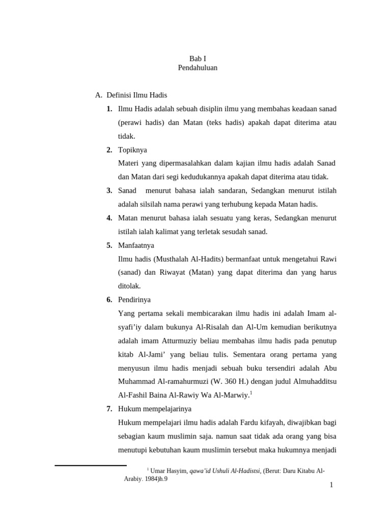 Ma'rifah hadis Dirayah dan Riwayah(1) | PDF
