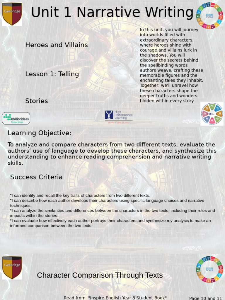 Unit 1 Narrative Writing Lesson 3 - Student | PDF