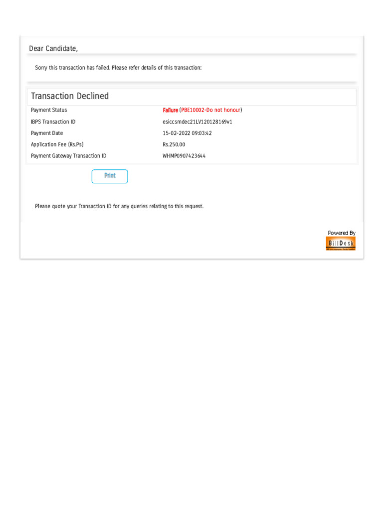 BillDesk Payment Gateway | PDF