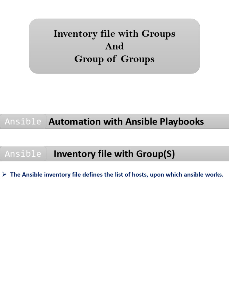 Inventory File With Groups | PDF