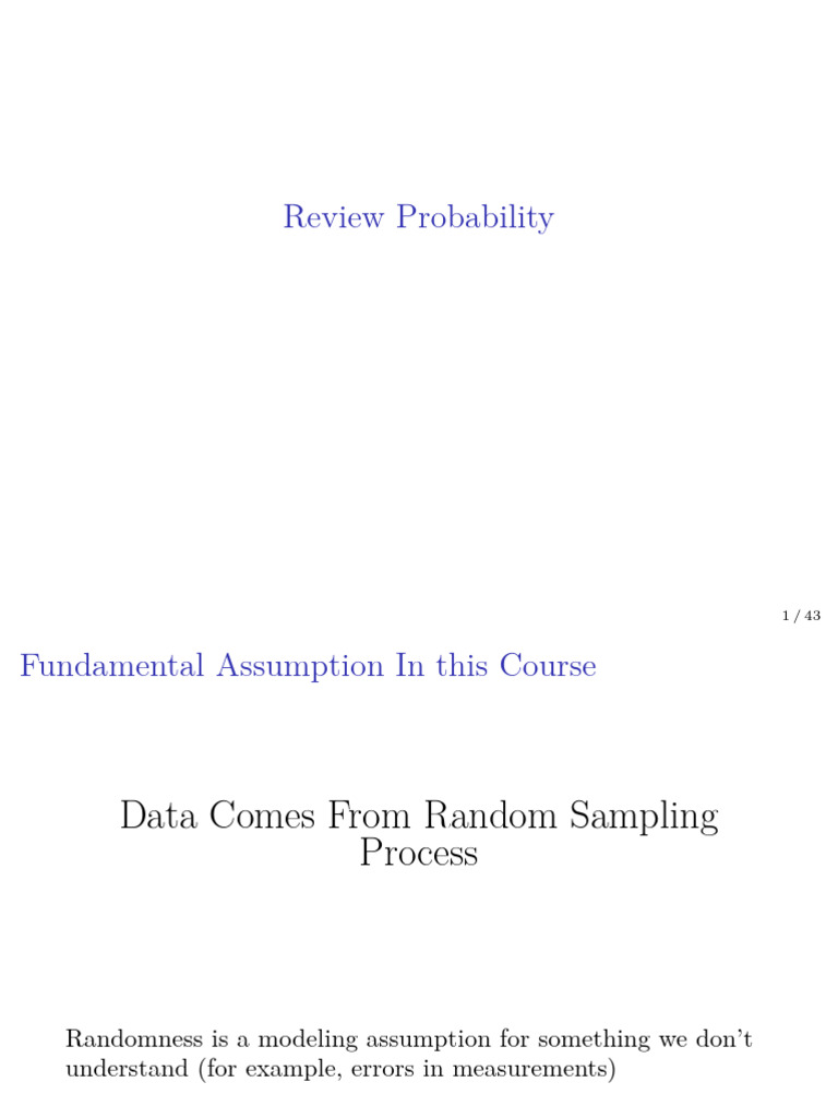 3. Probability | PDF | Probability Distribution | Random Variable