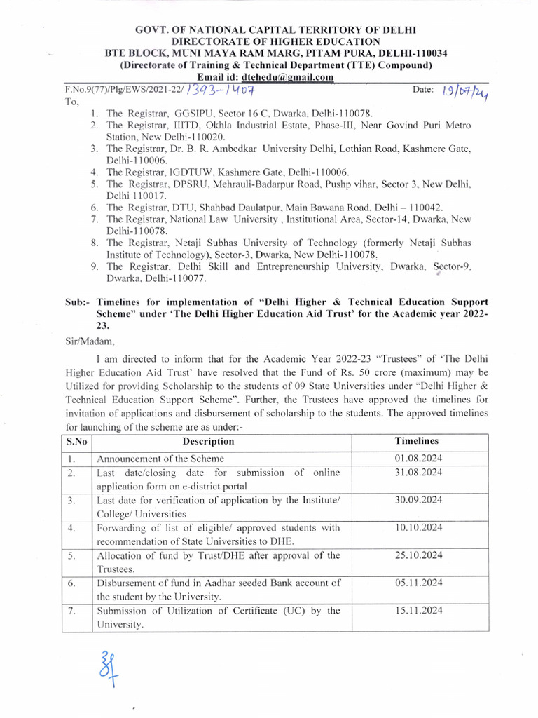Timelines Letter | PDF