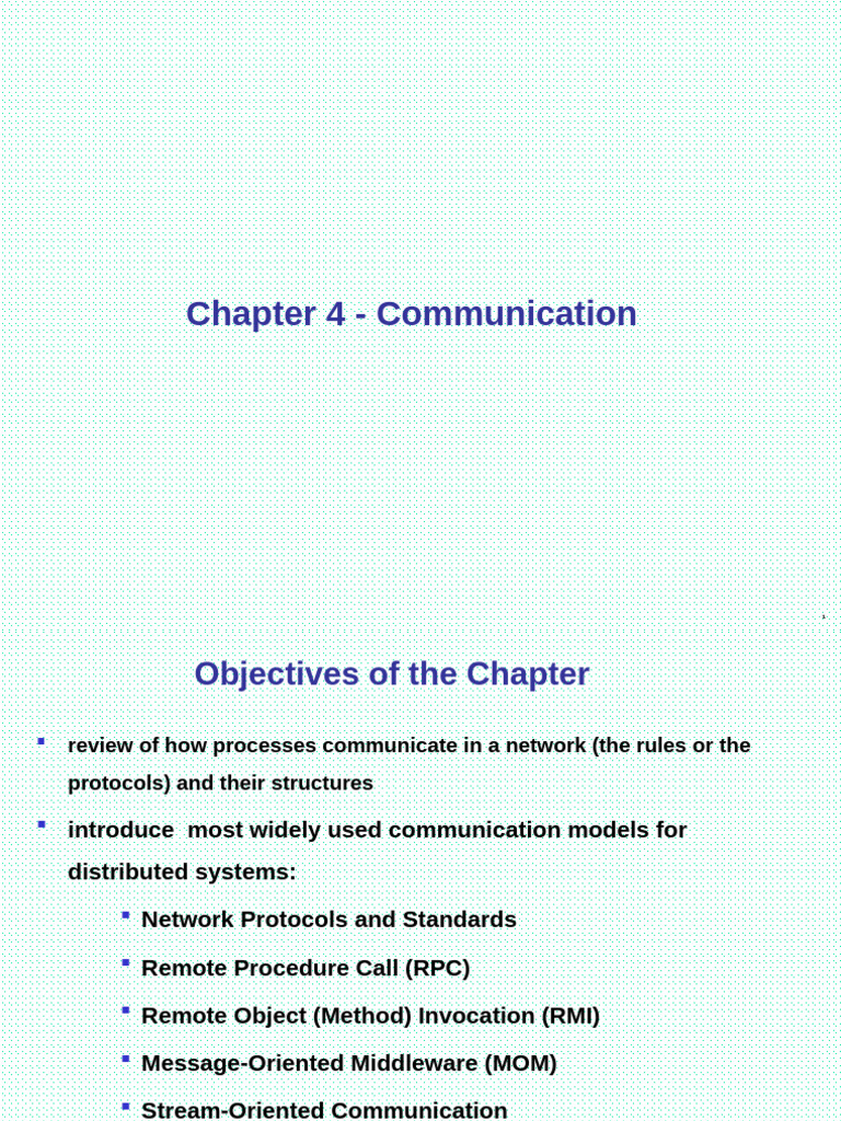 Chapter 4-Communication [Autosaved] (1) | PDF | Osi Model | Computer Network