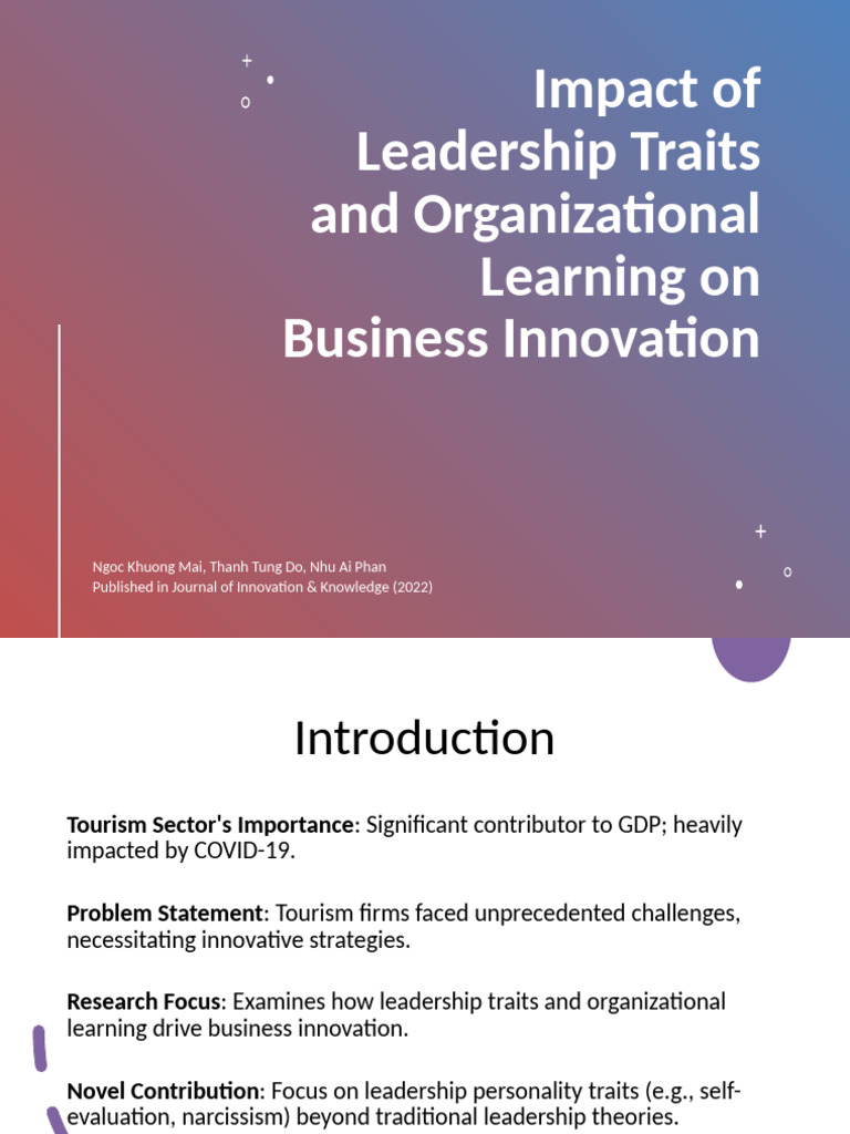 Leadership Traits Business Innovation Expanded | PDF | Leadership ...