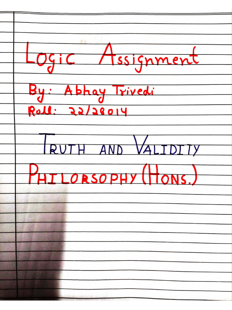 Logic Assignment 14 | PDF
