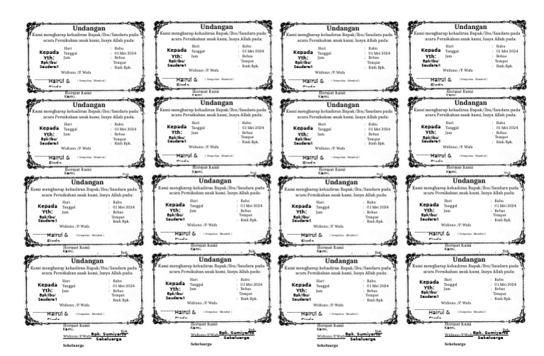 Undangan Sabun Biyan Risma | PDF