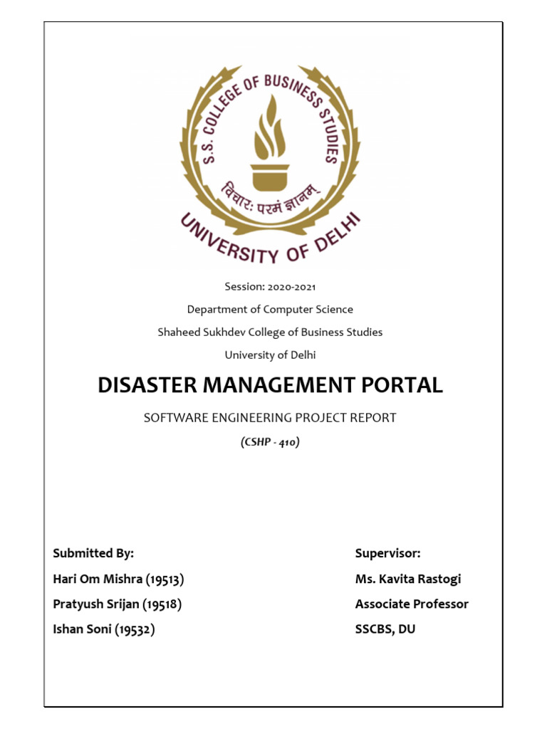Se Project Disaster Management | PDF | Use Case | Computing