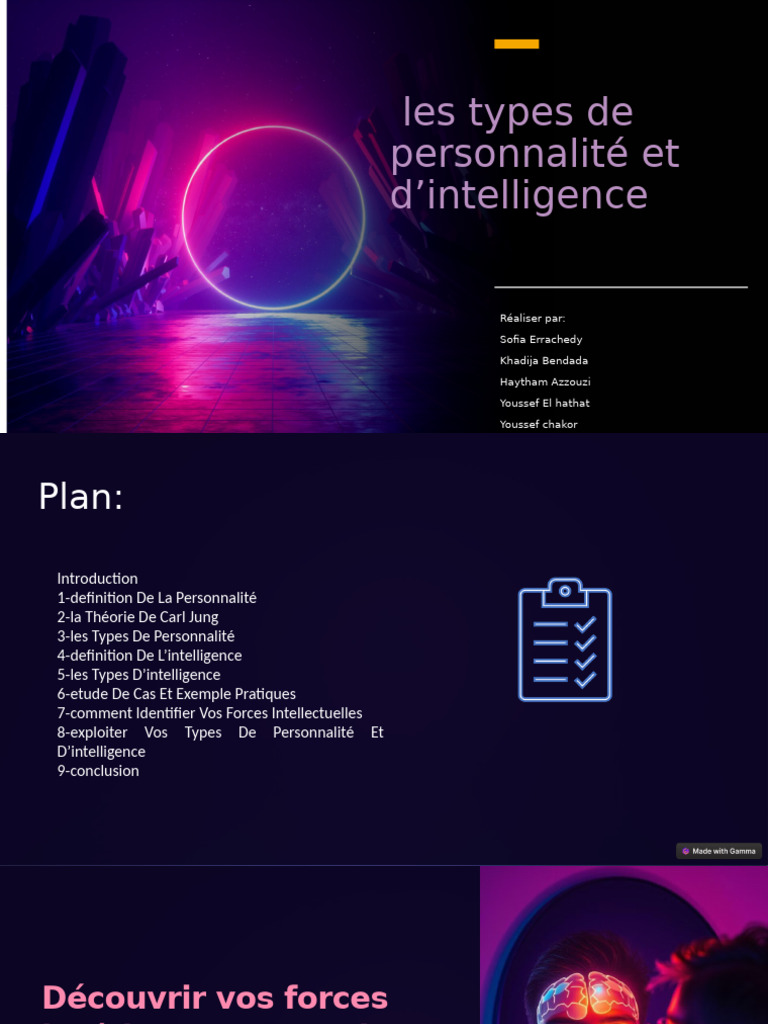 Les Types de Personnalité Et D'intelligence | PDF | Intelligence | Émotions