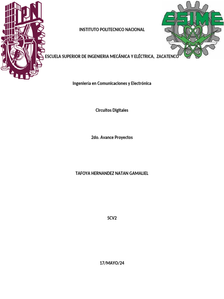 2do Avance Proyecto Circ. | PDF | Electrónica | Sensor