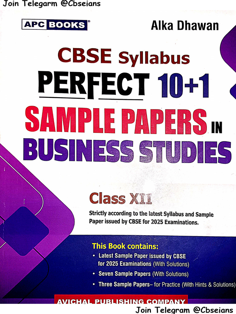 APC Business Studies Sample Paper 2025 | PDF
