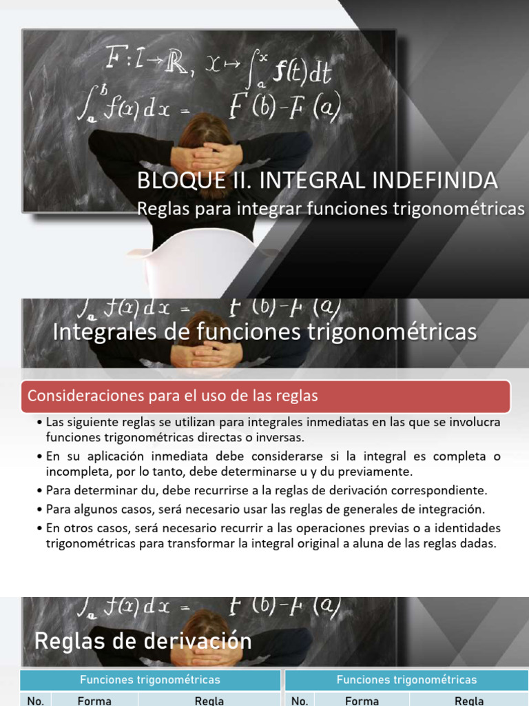 Integracion de Funciones Trigonometricas | PDF | Integral | Funciones trigonométricas