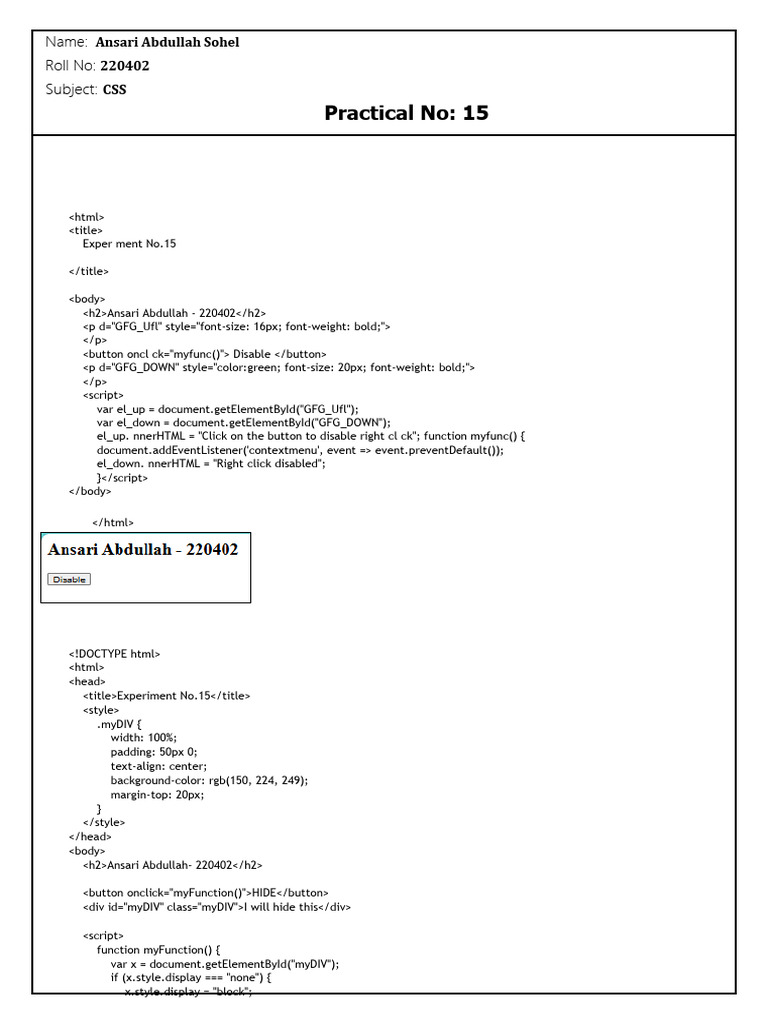 Css Exp 15 PDF Updated Tuesday | PDF | Hypertext | Systems Architecture