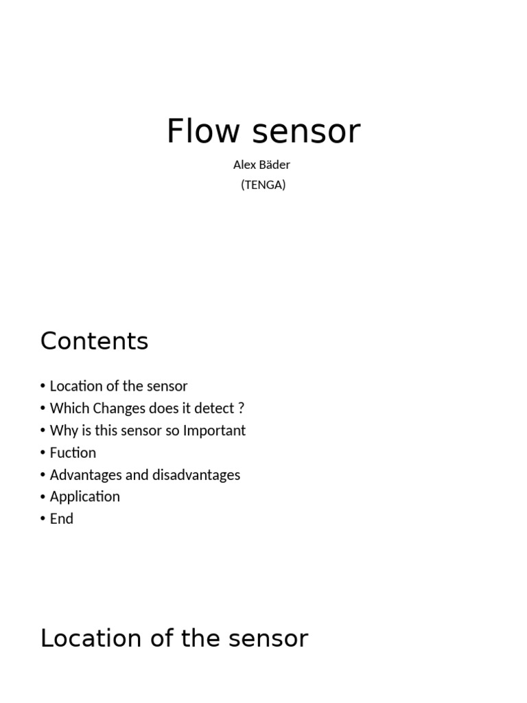 Flow sensor | PDF