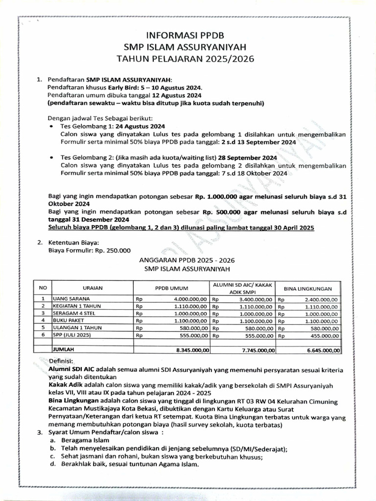 Informasi PPDB 2025-2026 | PDF