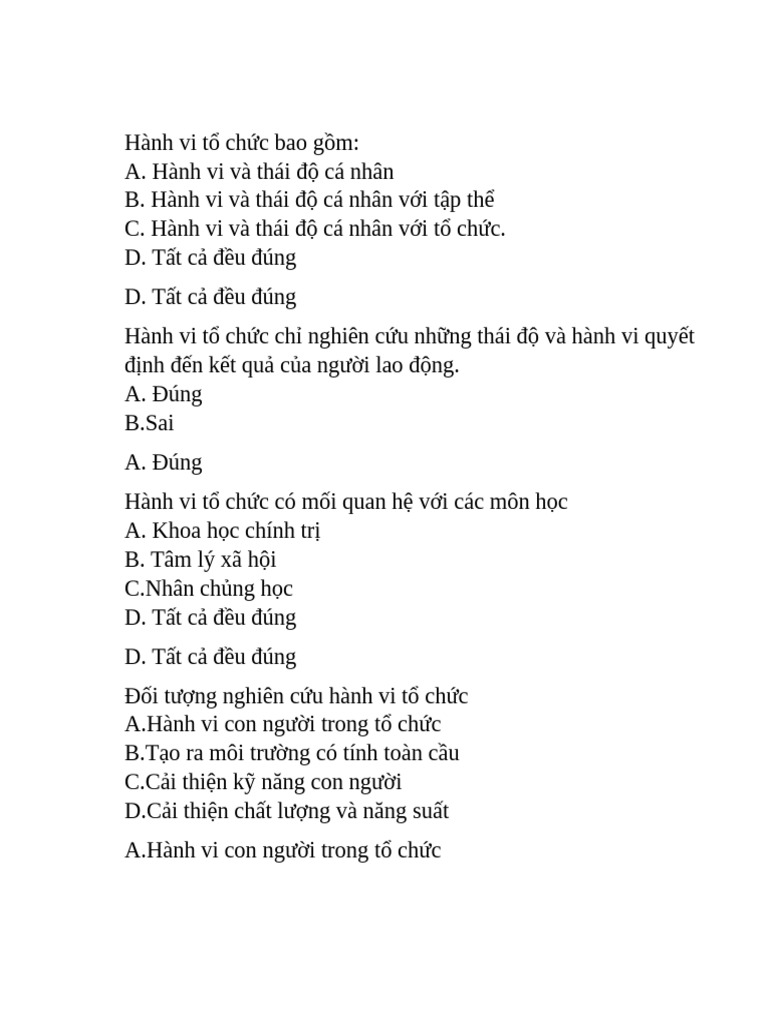 Hành VI T CH C | PDF