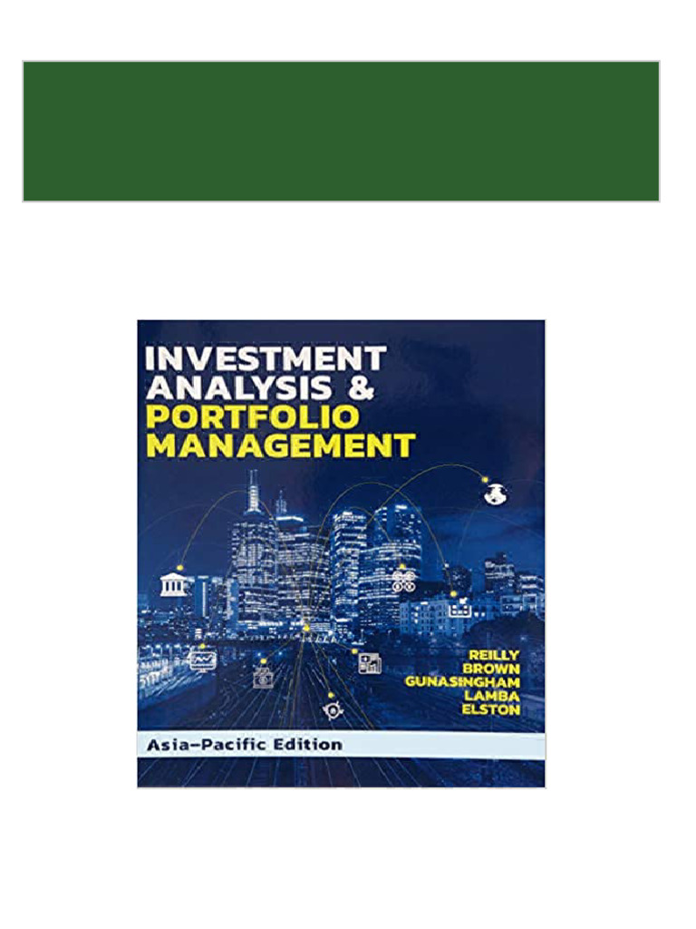 Full Download (eBook PDF) Investment Analysis & Portfolio Management PDF DOCX | PDF | Valuation ...