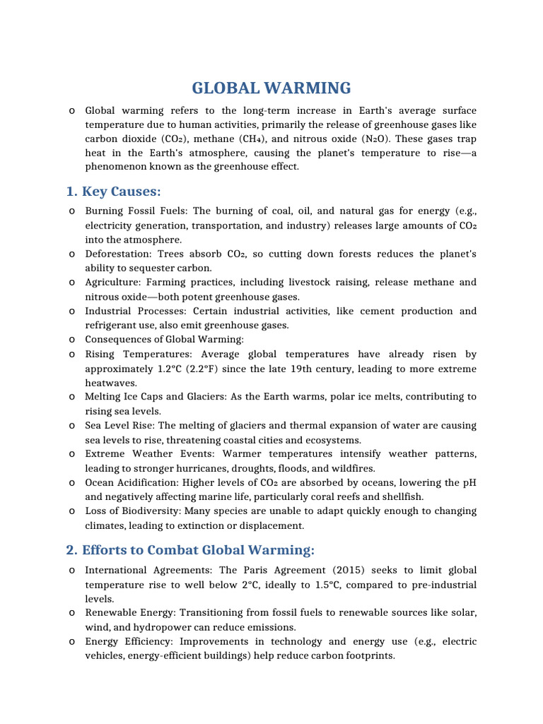 global warming | PDF | Climate Change | Climate Change Mitigation