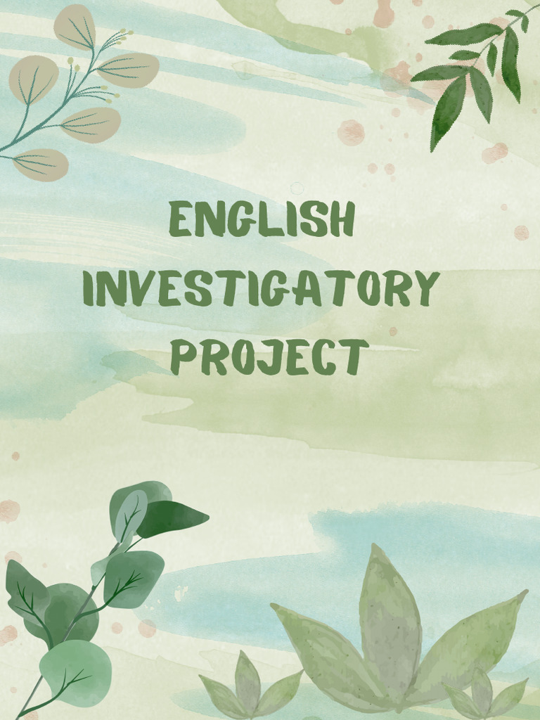 English Investigatory Project | PDF