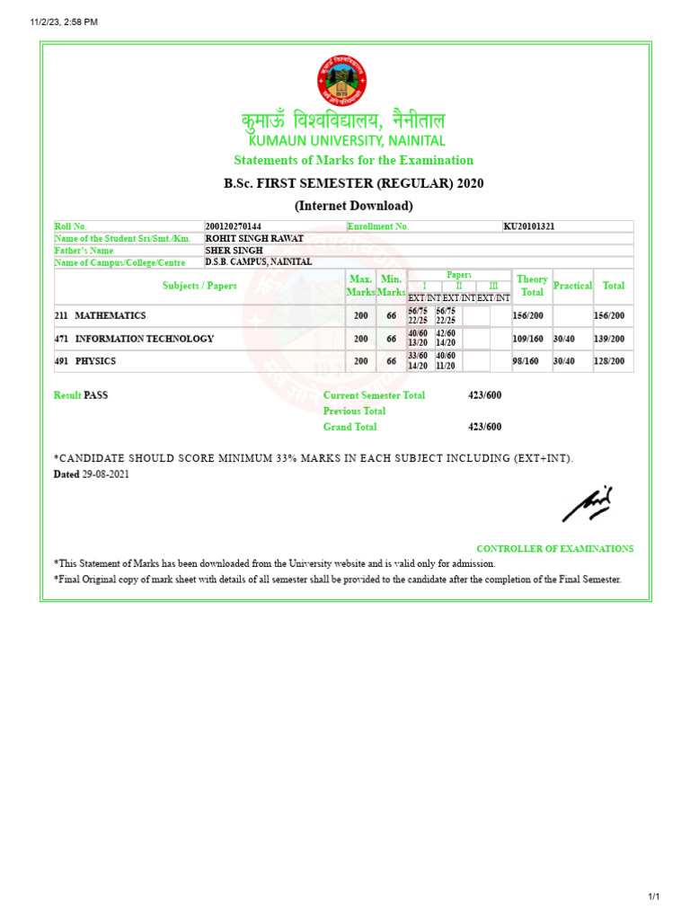 ku 1 | PDF | Qualifications | Educational Stages