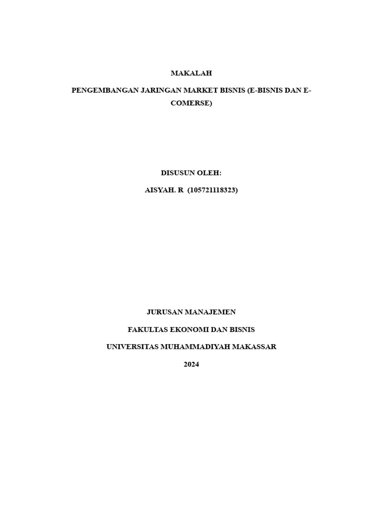 Pengembangan E-Bisnis dan E-Commerce | PDF