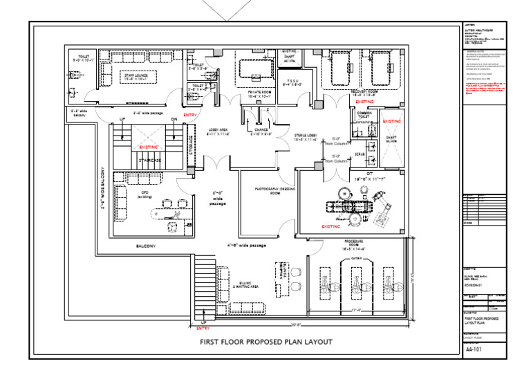 First Floor Proposed Clinic Layout Plan | PDF