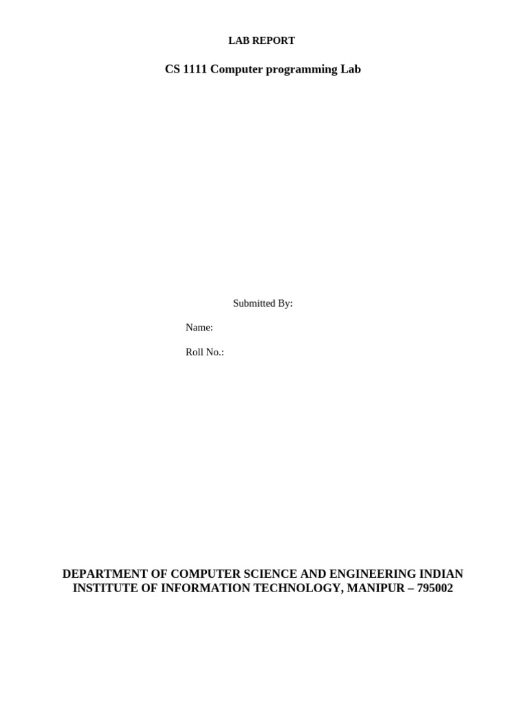 Cs 1111 C Programming Lab 1 Pdf