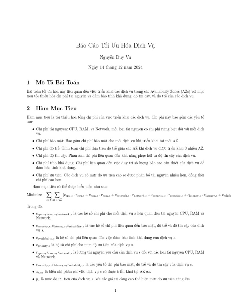 Tối ưu hóa AWS-1 | PDF