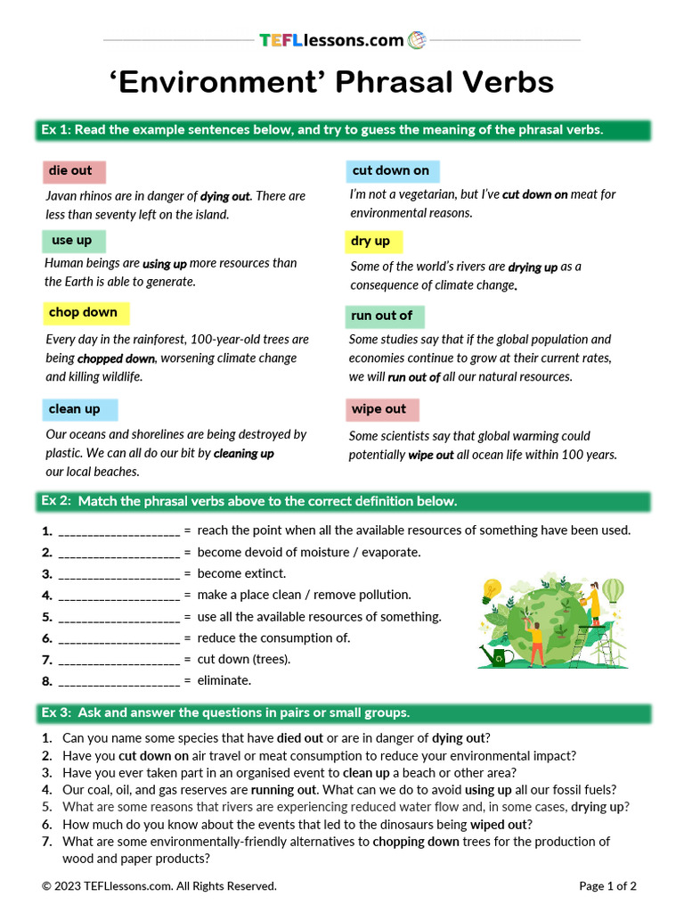 Phrasal Verbs for B1-B2 Learners | PDF | Climate Change | Natural ...