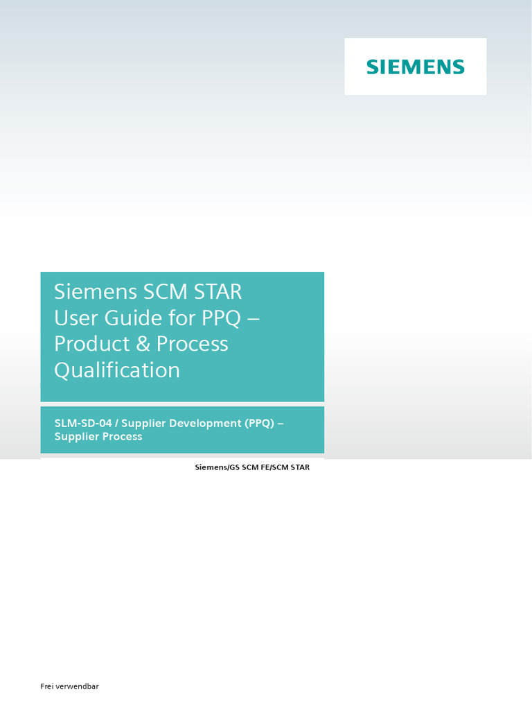 SCM STAR SLM 04 SD Supplier Process PPQ EN | PDF | Version Control | Computing